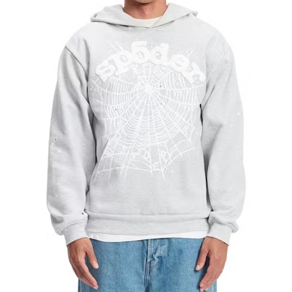 Sp5der | Shirts | Sp5der Og Web Hoodie Grey S | Poshmark
